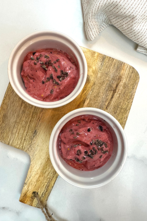 Greek Yogurt Berry Ice Cream | Bari Tasty